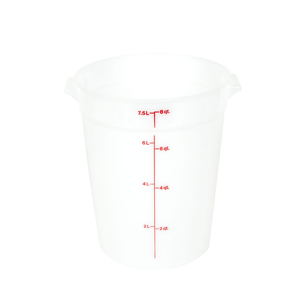 Cambro RFS8148 8 qt Round Storage Container - Natural White