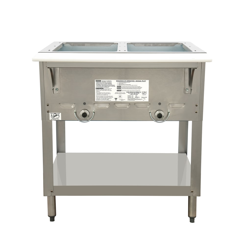 Duke 302 30 3/8" Hot Food Table w/ (2) Wells & Cutting Board, Liquid ...