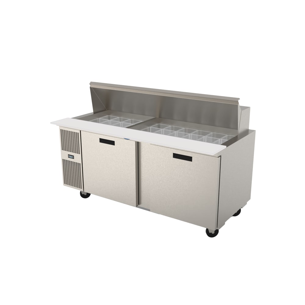 Randell PT72-30W-L 72" Mega Top Sandwich/Salad Prep Table w ...