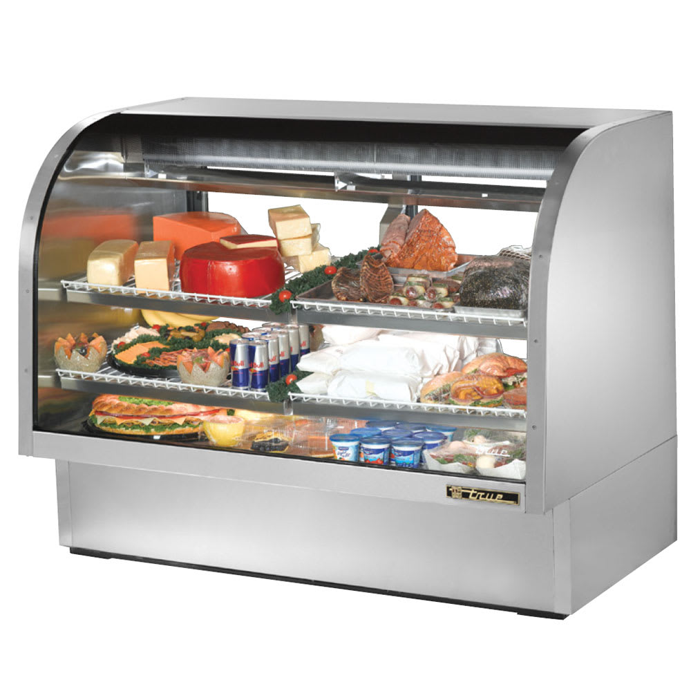True TCGG-60-S-HC-LD 60-1/4" Full Service Deli Case w/ Curved Glass ...