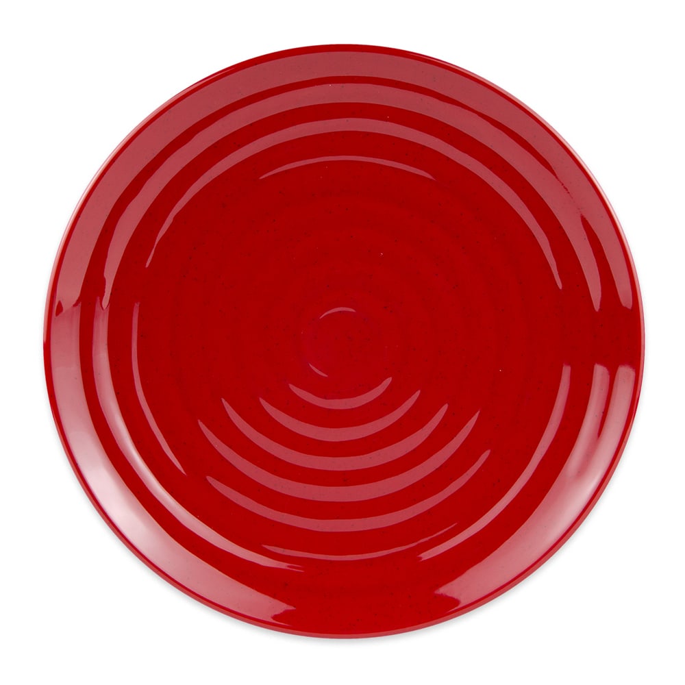 GET 12 1/2" Round Melamine Dinner Plate, Red (ML-83-RSP)