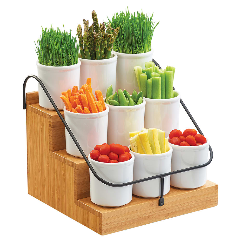 Cal-Mil 3638-60 Rectangular 9 Compartment Condiment Jar Display - Clear ...