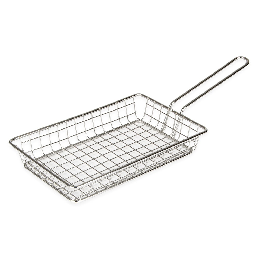 American Metalcraft MRECBSKT Rectangular Grid Basket, Stainless