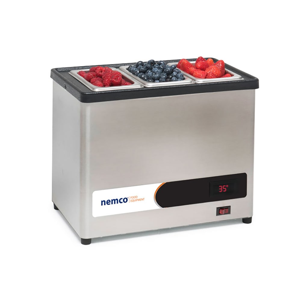 Nemco 9020-2 14 3/4" Countertop Refrigerated Prep Rail - Hinged Lid