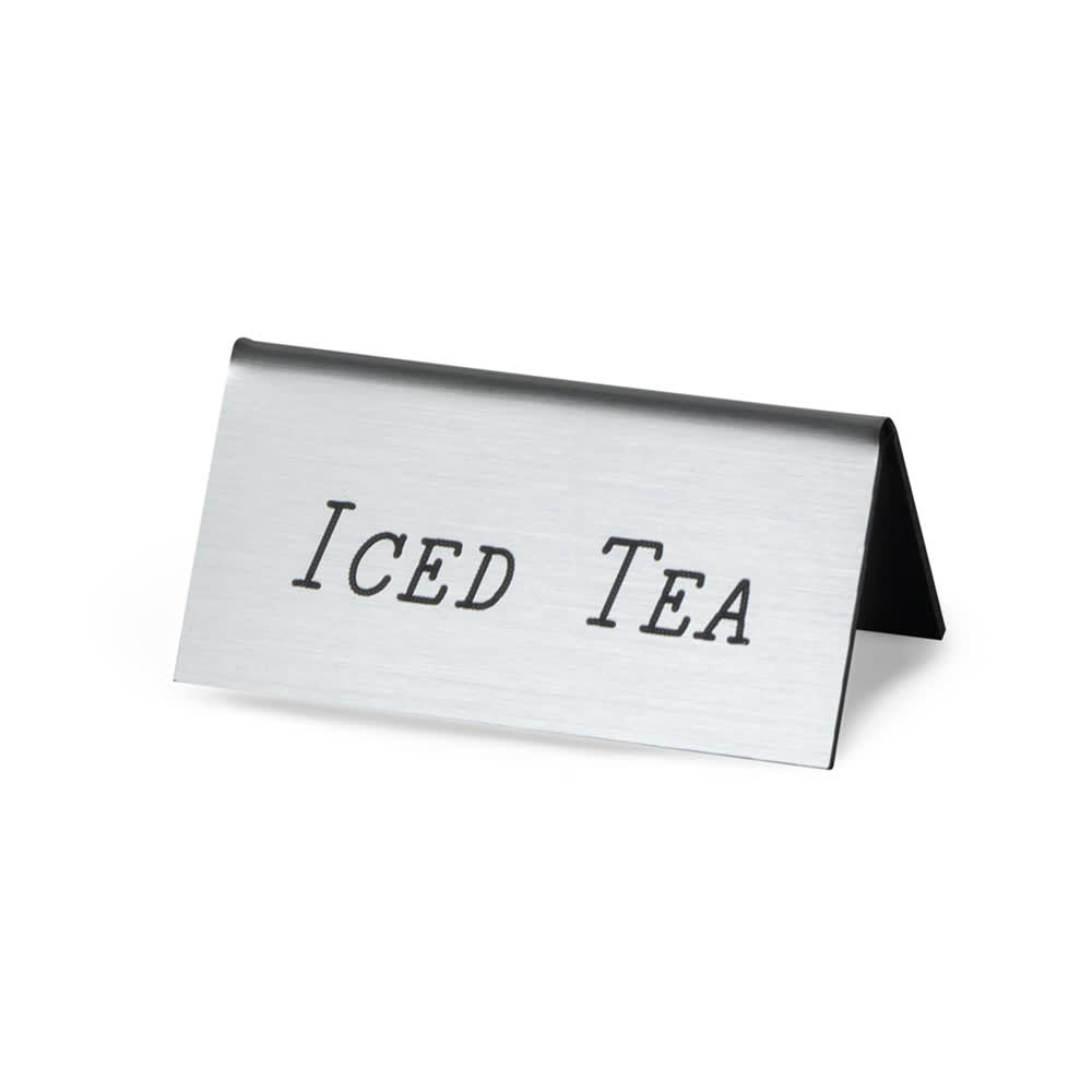 Cal-Mil 228-5-010 Iced Tea Beverage Tent Sign - 3" x 1 1/2", Plastic ...