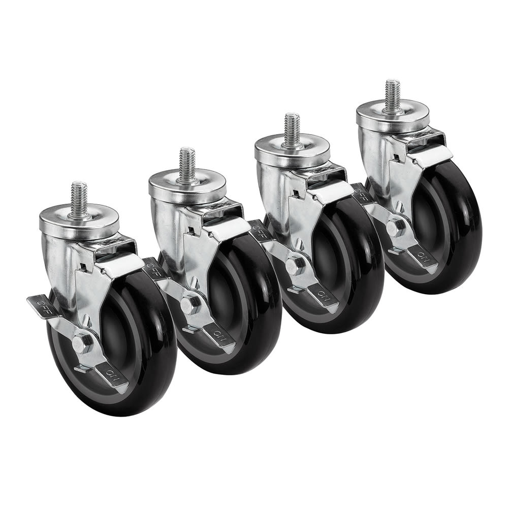 Krowne 28-146S 5" Universal Threaded Stem Caster Set