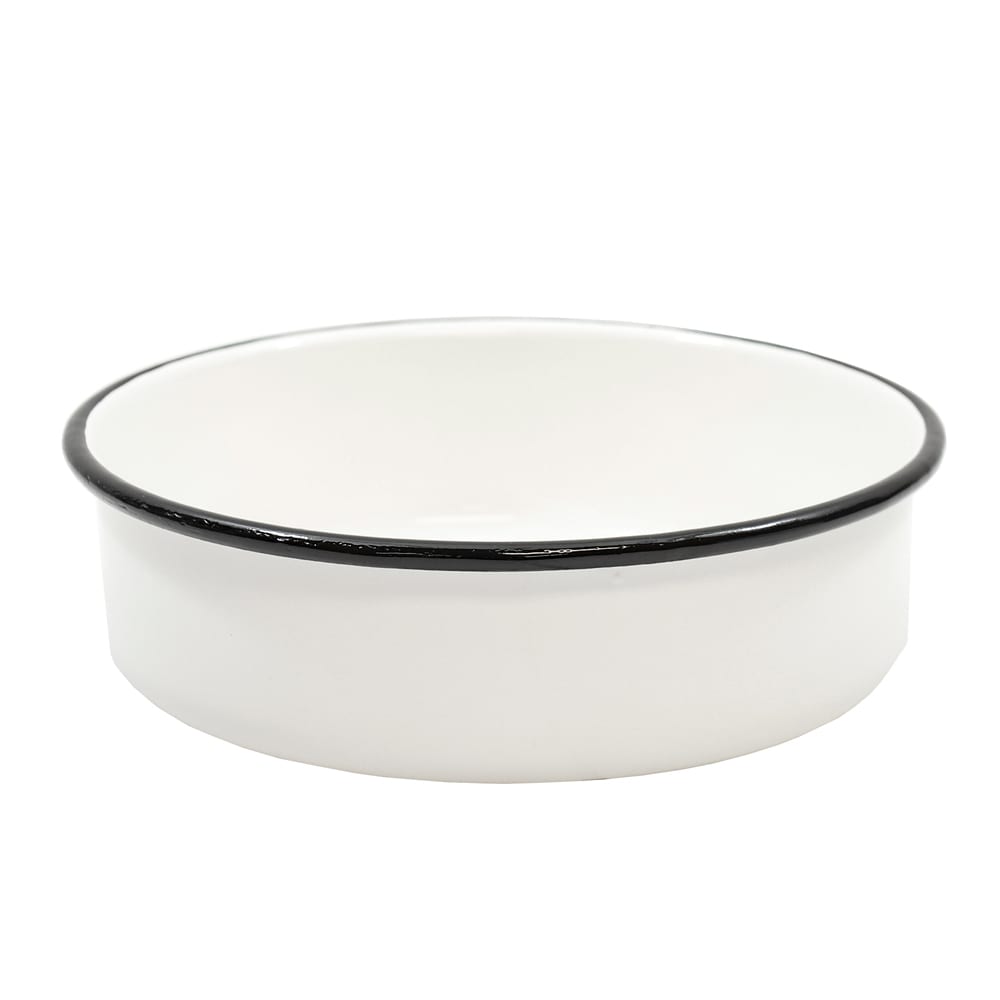 Tablecraft 80017 10 1/8" Round Serving Tray - Porcelain, Creamy White