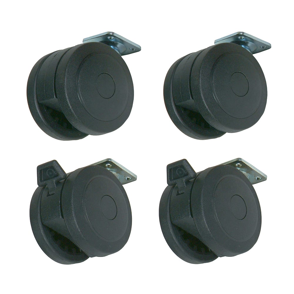 John Boos CAS-RN 3" Black Twin Wheel, Locking & Non-Locking Casters