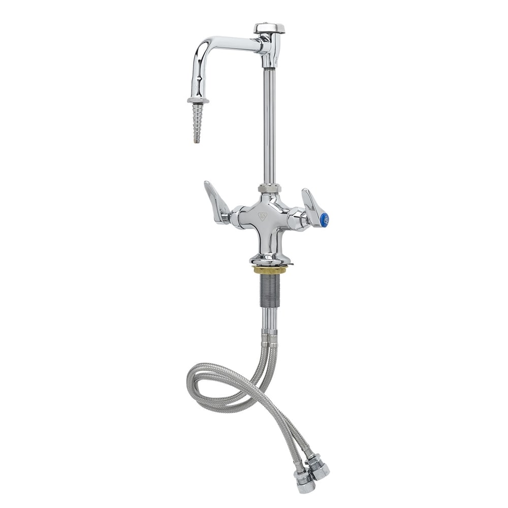 T&S BL-5704-08L-QT Lab Mixing Faucet w/ Vacuum Breaker Nozzle, Serrated Tip