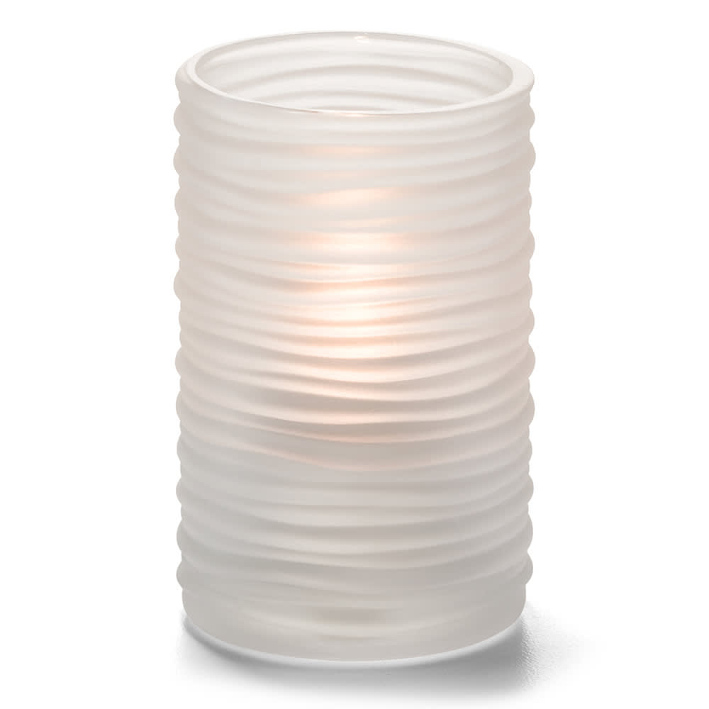 Hollowick 5125SC Typhoon Candle Lamp for HD8 - 2"D x 3 1/4"H, Satin Crystal