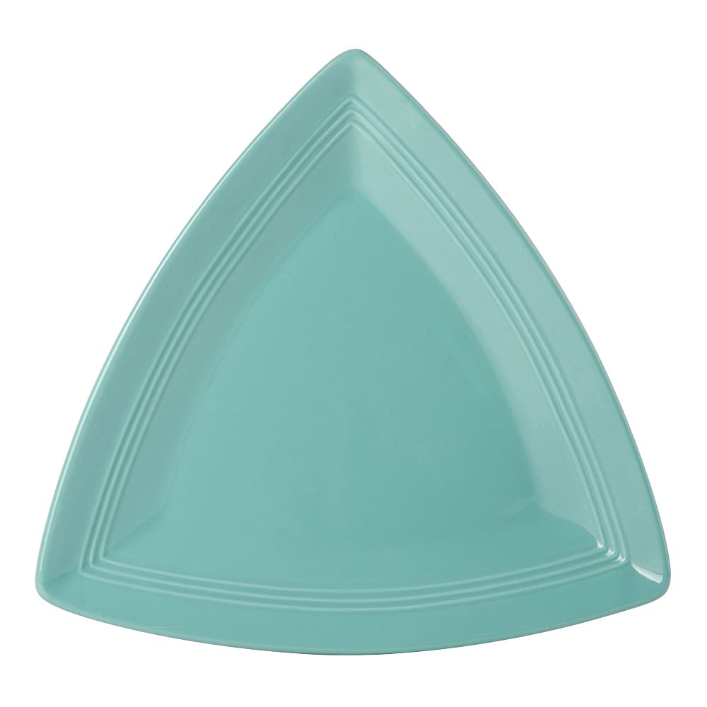 Tuxton CIZ-1248 12 1/2" Triangular Plate - China, Island Blue