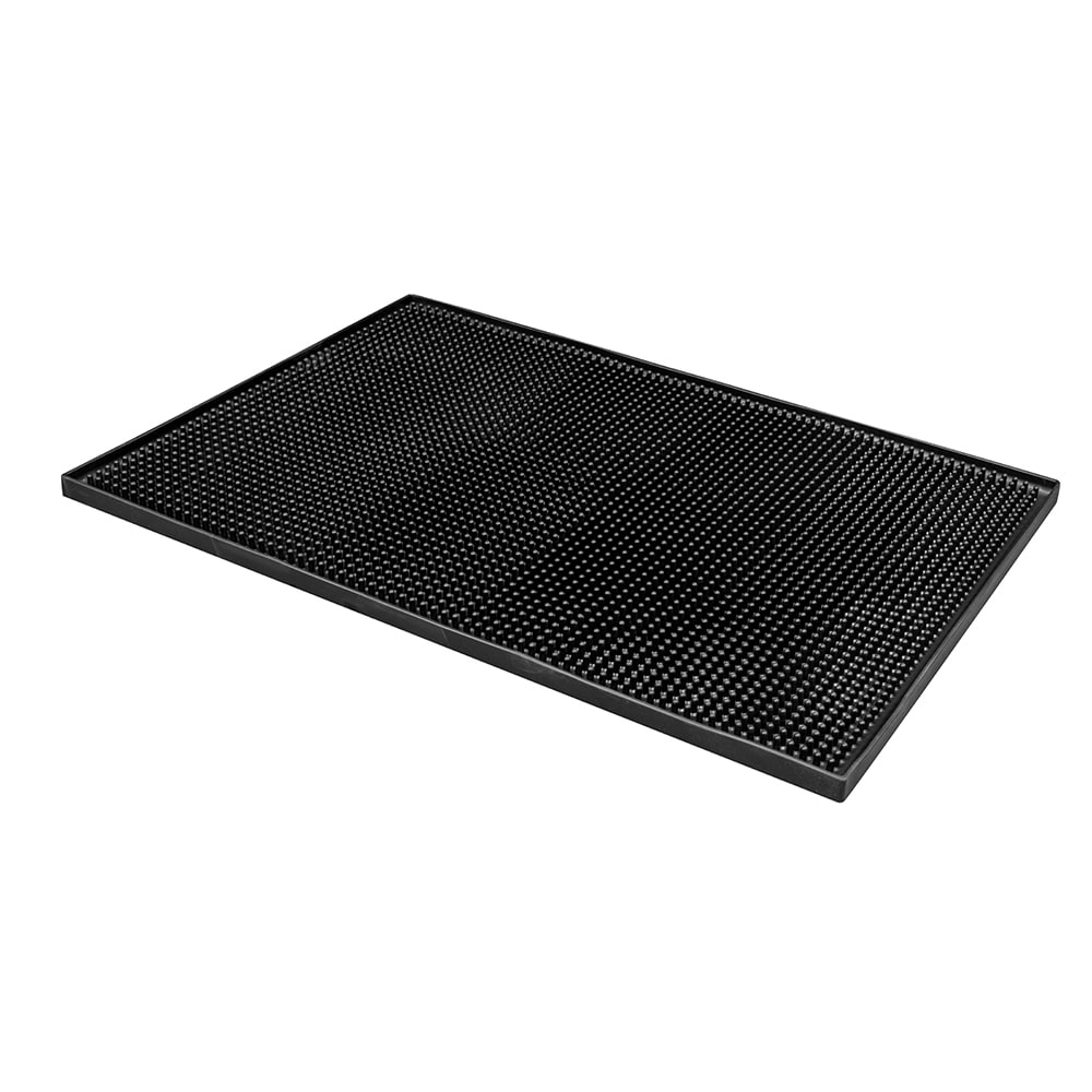 American Metalcraft BLACKBM1218 Rectangular Bar Mat - 18" x 12", Rubber ...