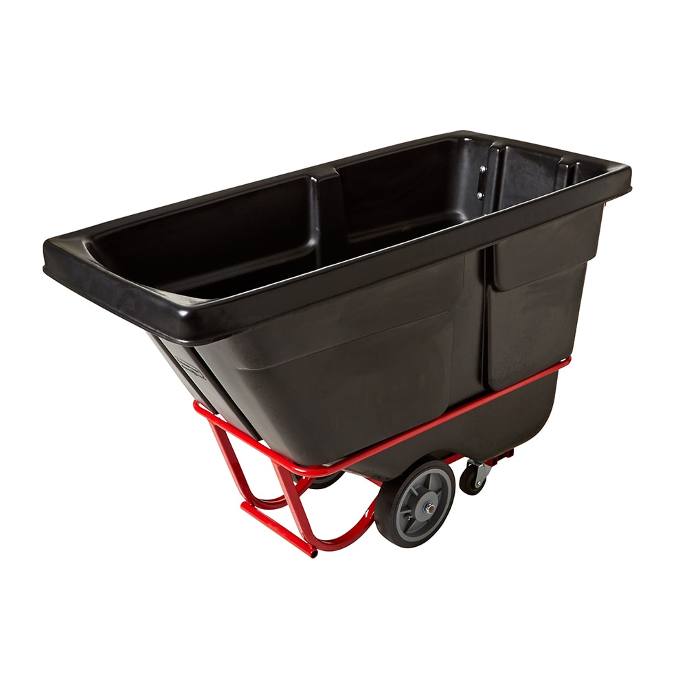 Rubbermaid FG130600BLA 1/2 cu yd Trash Cart w/ 1400 lb Capacity, Black
