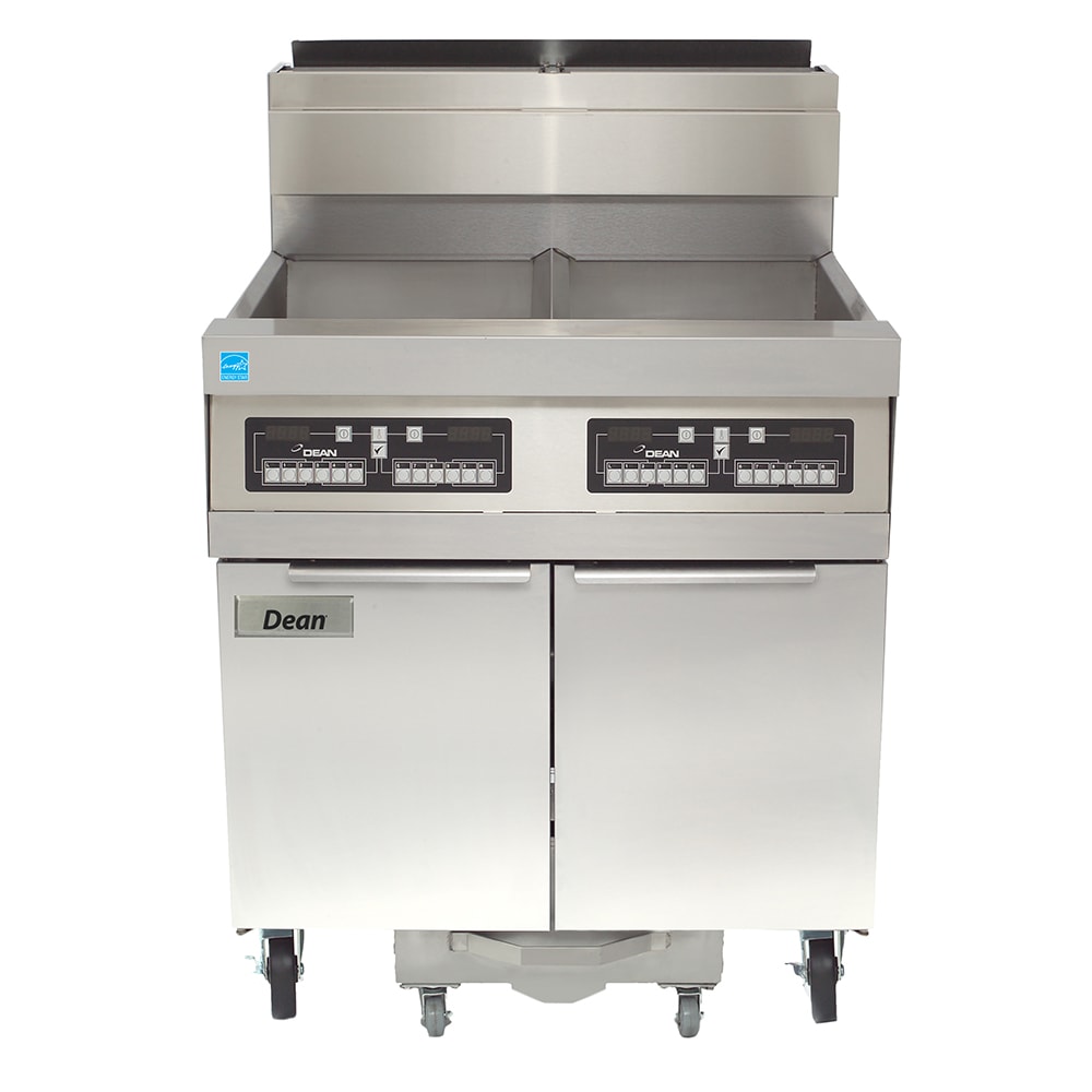 Dean SCFD260G Decathlon Gas Fryer - (2) 75 lb Vats, Floor Model, Liquid ...