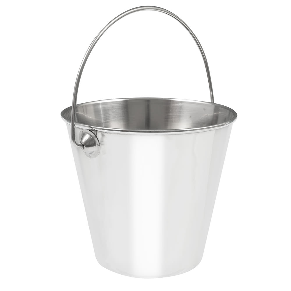 American Metalcraft SSP43 32 oz Round Mini Serving Pail w/ Handle - 5"D ...