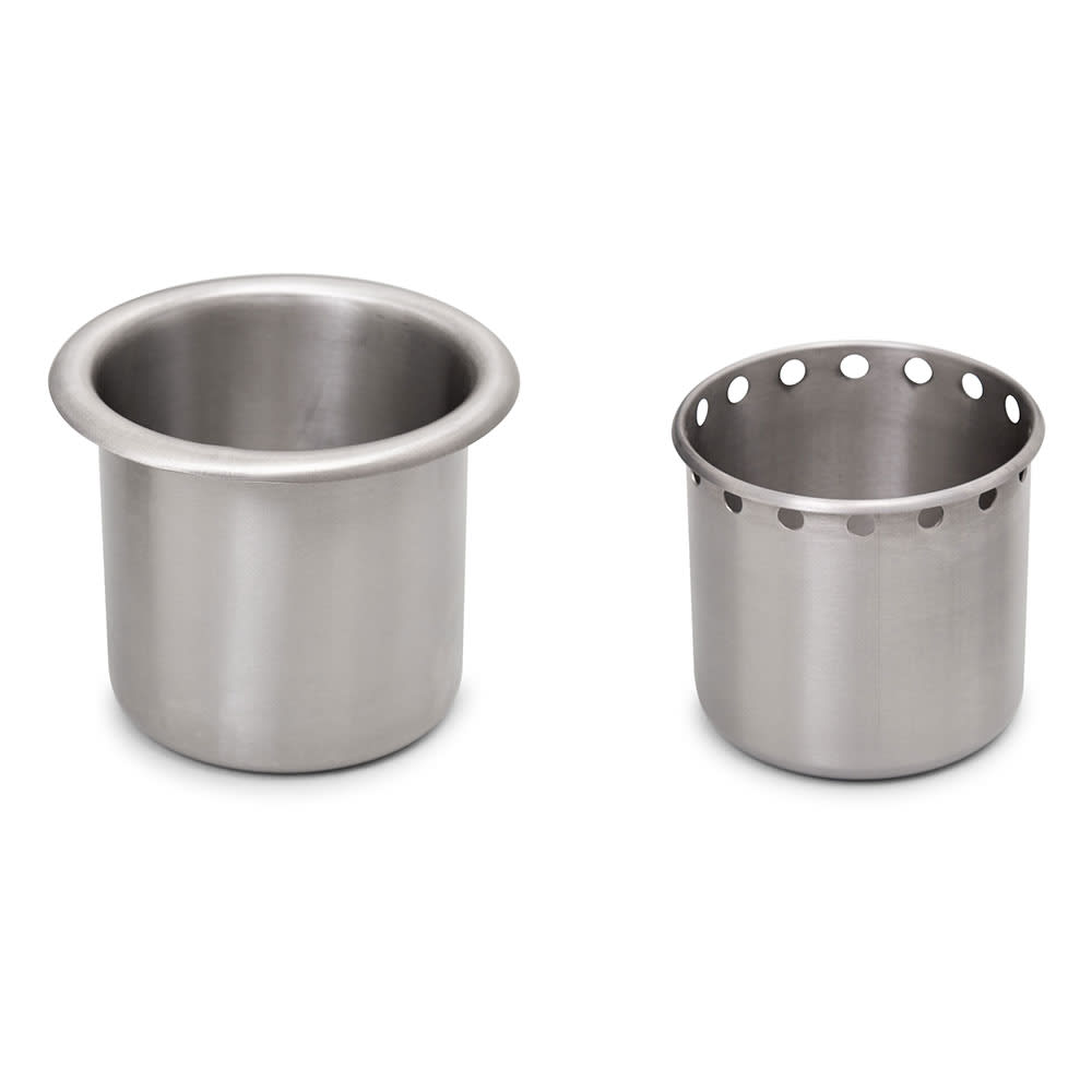 John Boos PB-DWBA-X 5 1/2" Round Dipper Well Bowl w/ Basket Drain ...