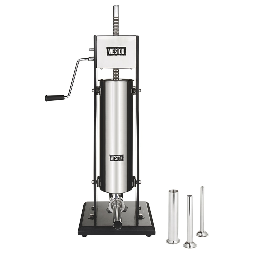 Weston 86-1501-W 15 lb Manual Vertical Sausage Stuffer w/ (4) Funnels ...