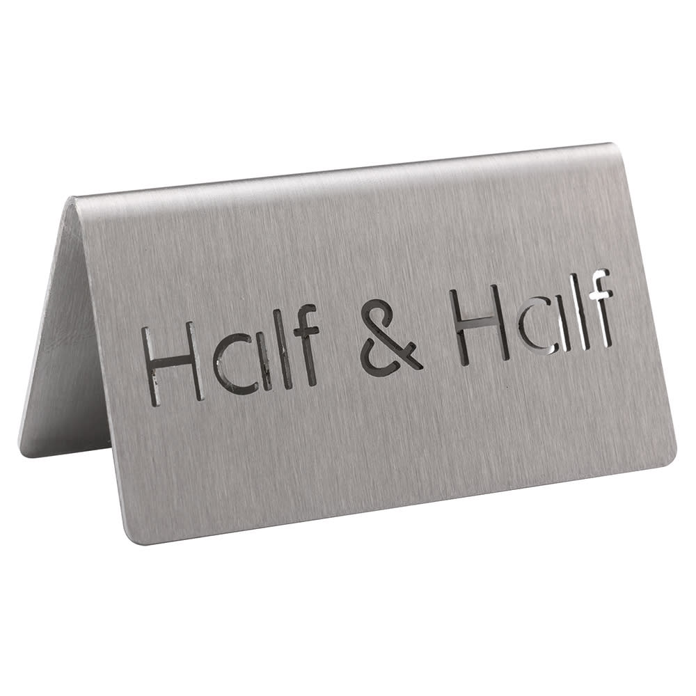 Service Ideas Half & Half Beverage Table Tent Sign - 3"W x 1 1/2"H ...