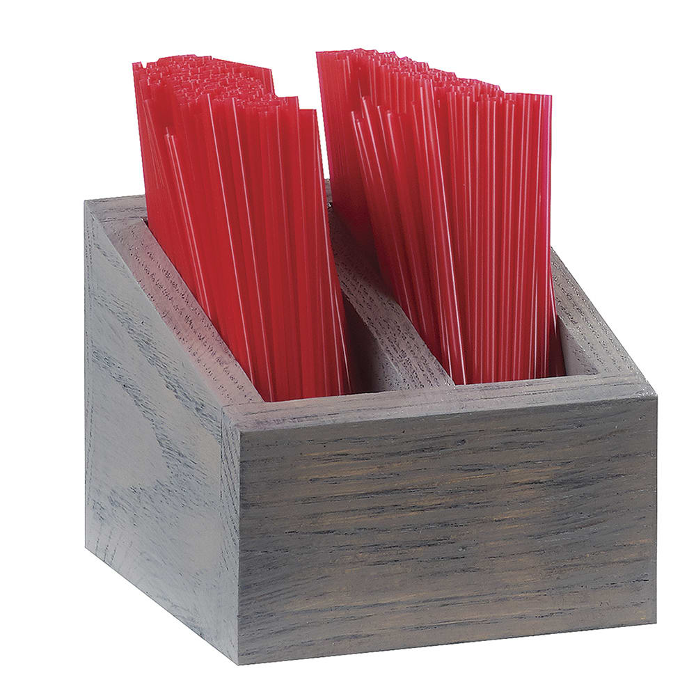 Cal-Mil 3308-83 2 Compartment Stir Stick Holder - 5" x 5" x 5 1/2 ...