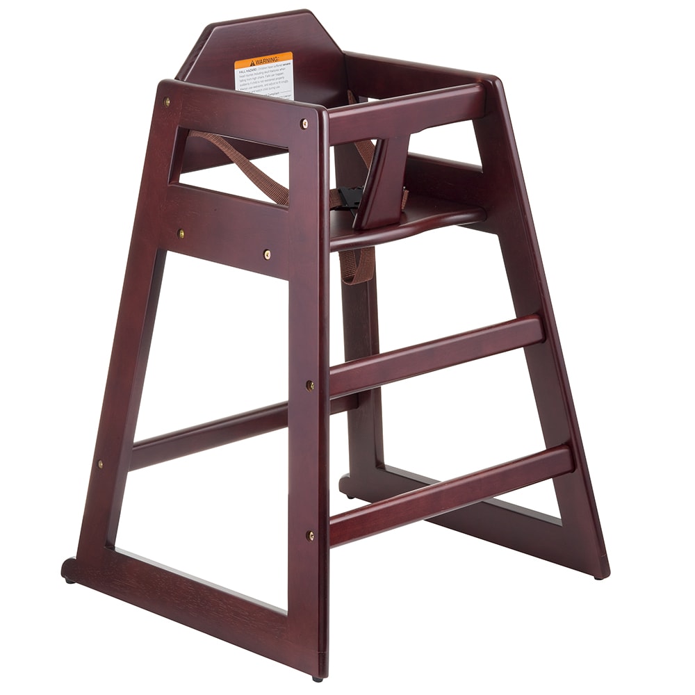 Tablecraft 6464062 29" Stackable Wood High Chair w/ Waist Strap ...
