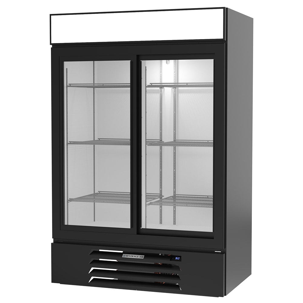 Beverage-Air MMR45HC-1-B 52" MarketMax™ Two Section Glass Door ...