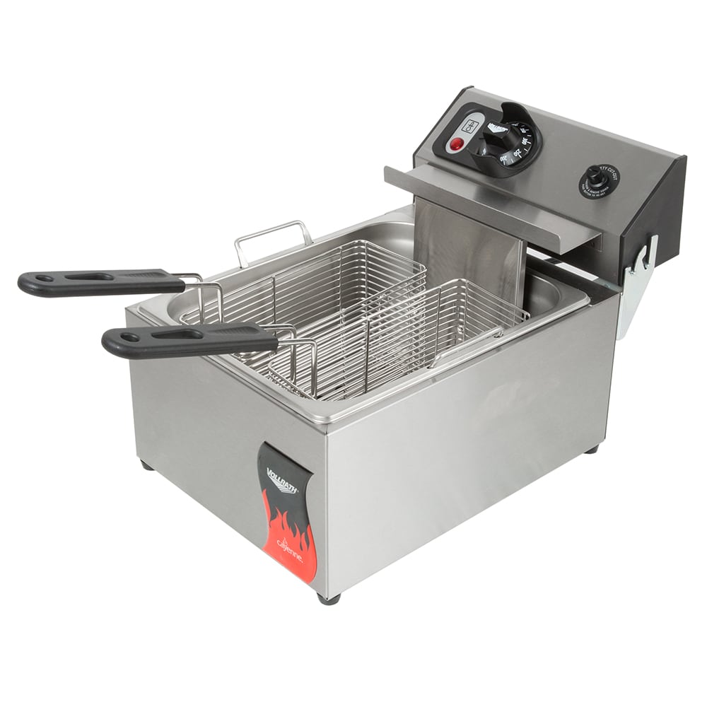 Vollrath 40706 Countertop Electric Fryer - (1) 10 lb Vat, 220v/1ph