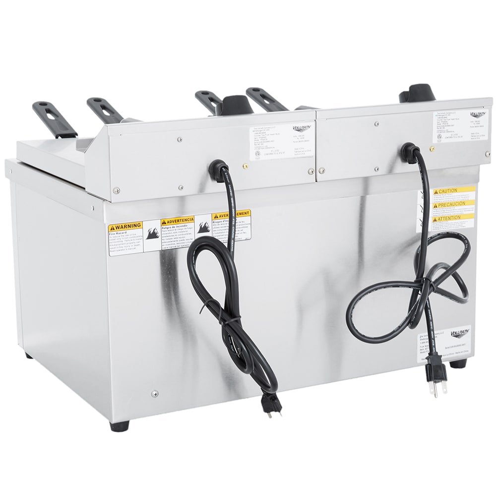 Vollrath 40710 Countertop Electric Fryer - (2) 15 lb Vats, 220v/1ph