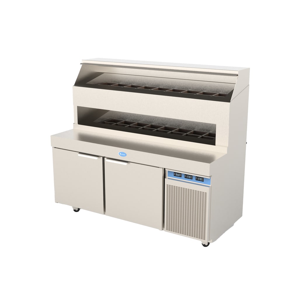 Randell 8272D-290 72" Pizza Prep Table w/ Refrigerated Base, 115v