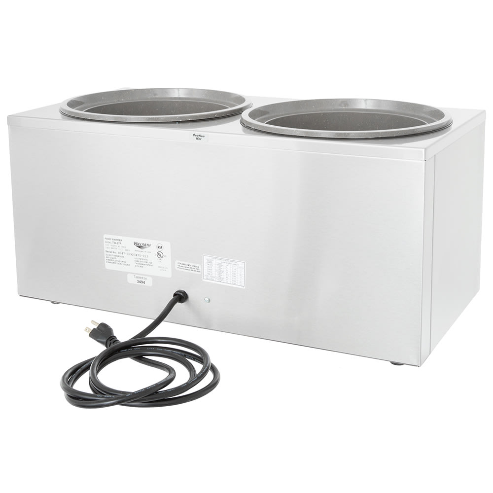 Vollrath 72028 (2) 7 qt Countertop Soup Warmer w/ Thermostatic Controls ...