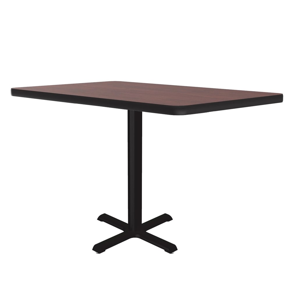 Correll 42" Square Bar Height Table - Mahogany Laminate Top, Cast Iron ...