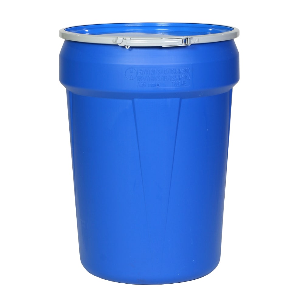 Eagle Manufacturing 30 gal Open Head Poly Drum w/ Metal Lever Lock Lid ...