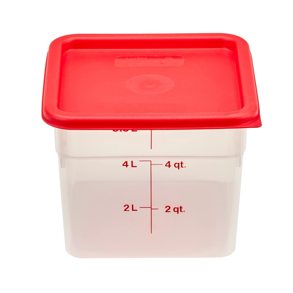 Cambro 6SFSPP190 6 qt Square Food Storage Container - CamSquare ...