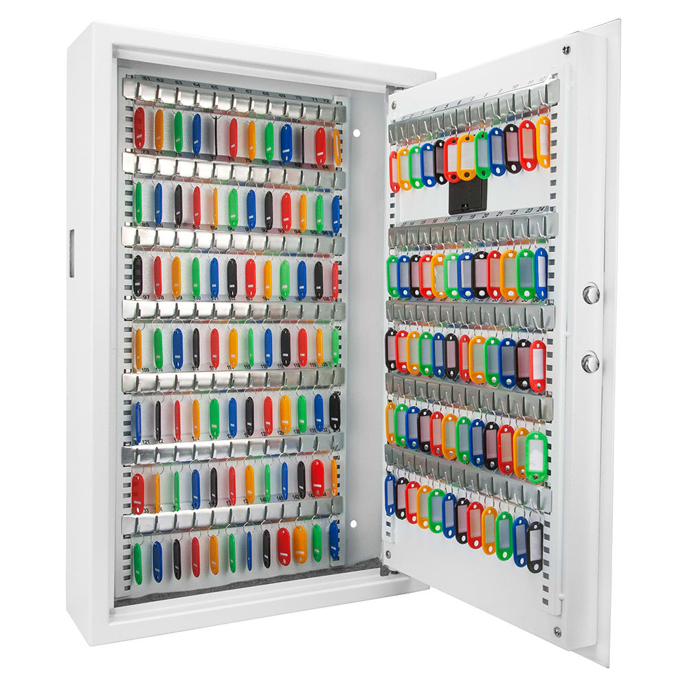 Barska 144 Key Cabinet Wall Safe w/ Keypad Lock - Steel, White (AX12660)