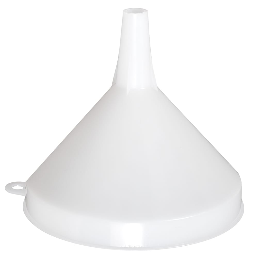 Winco PF-8 8 oz Funnel - Plastic, White