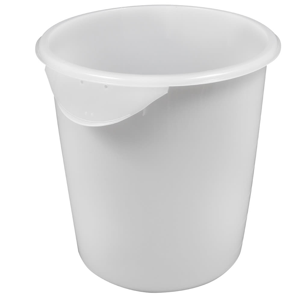 Rubbermaid FG572400WHT 8 qt Round Storage Container - White Poly