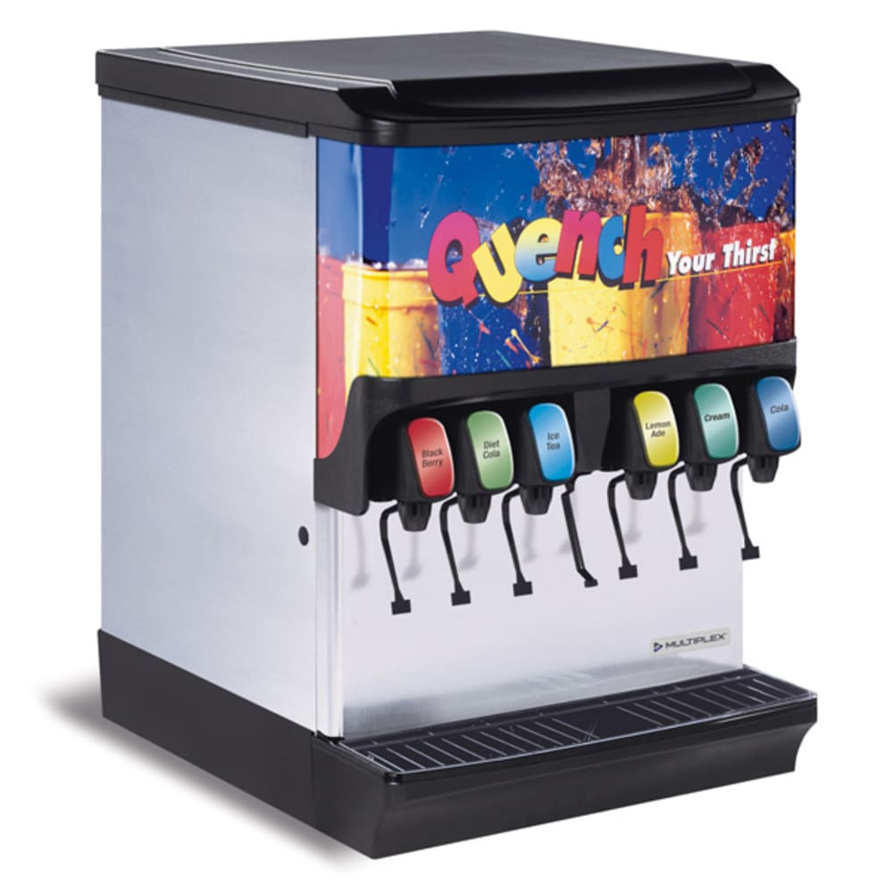 Multiplex Countertop Ice & Soft Drink Dispenser w/ 6 Valves - 150 lb ...