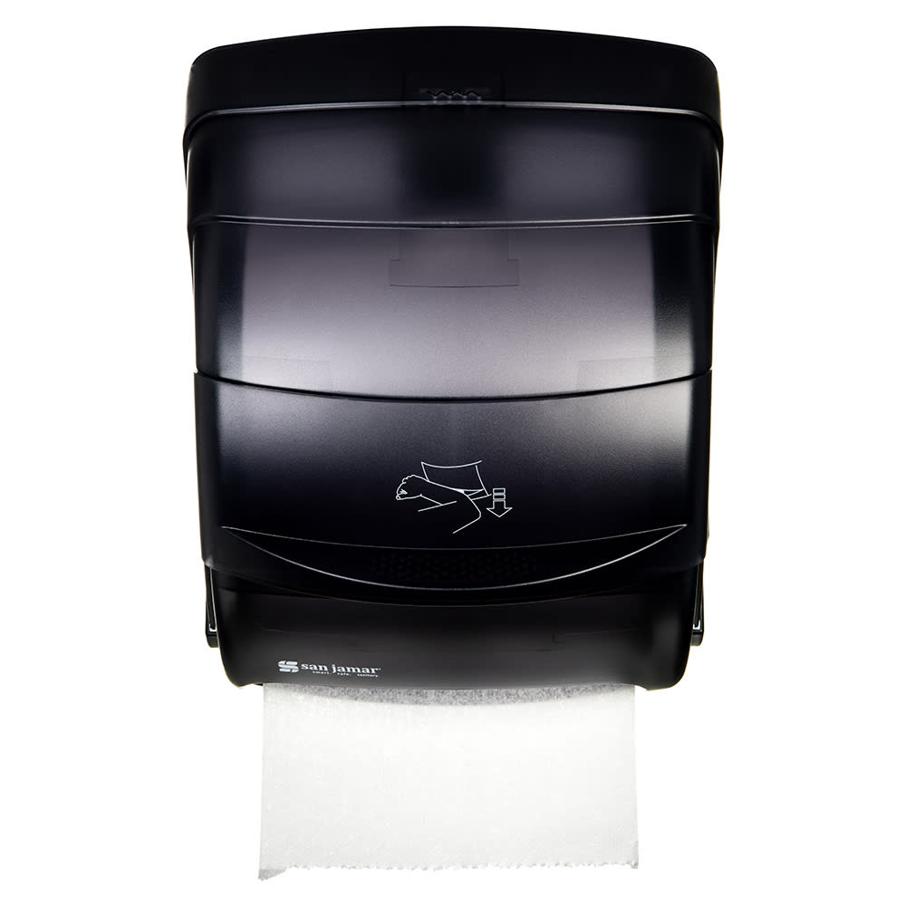 San Jamar T850TBK Wall Mount Roll Paper Towel Dispenser - Plastic ...
