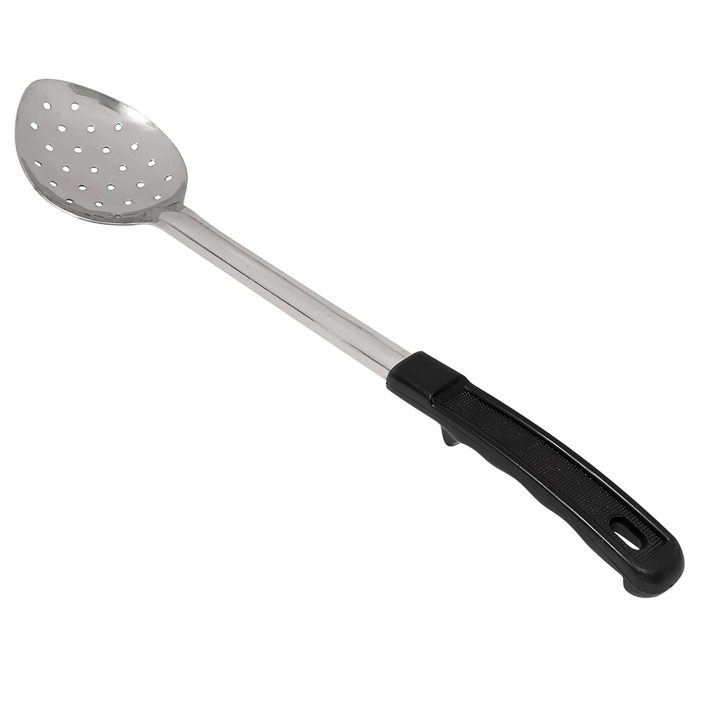 Browne Stainless Steel Serving Spoon, Plastic Handle 15" Perforated ...