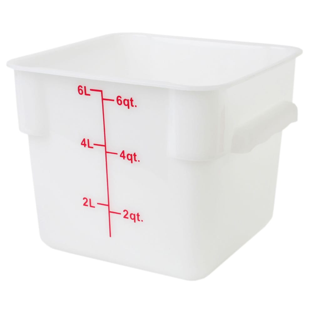 Thunder Group PLSFT006PP 6 qt Square Food Storage Container - White