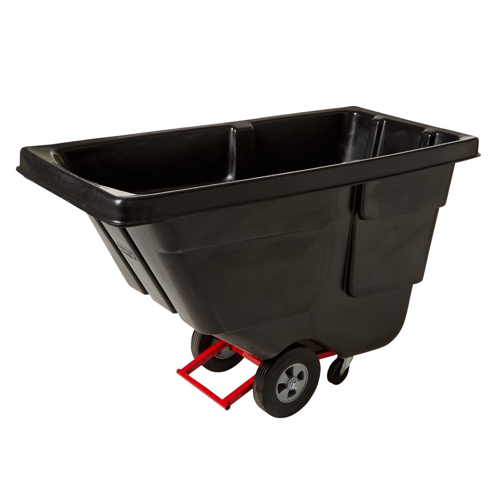 Rubbermaid FG130400BLA 1/2 cu yd Trash Cart w/ 450 lb Capacity, Black