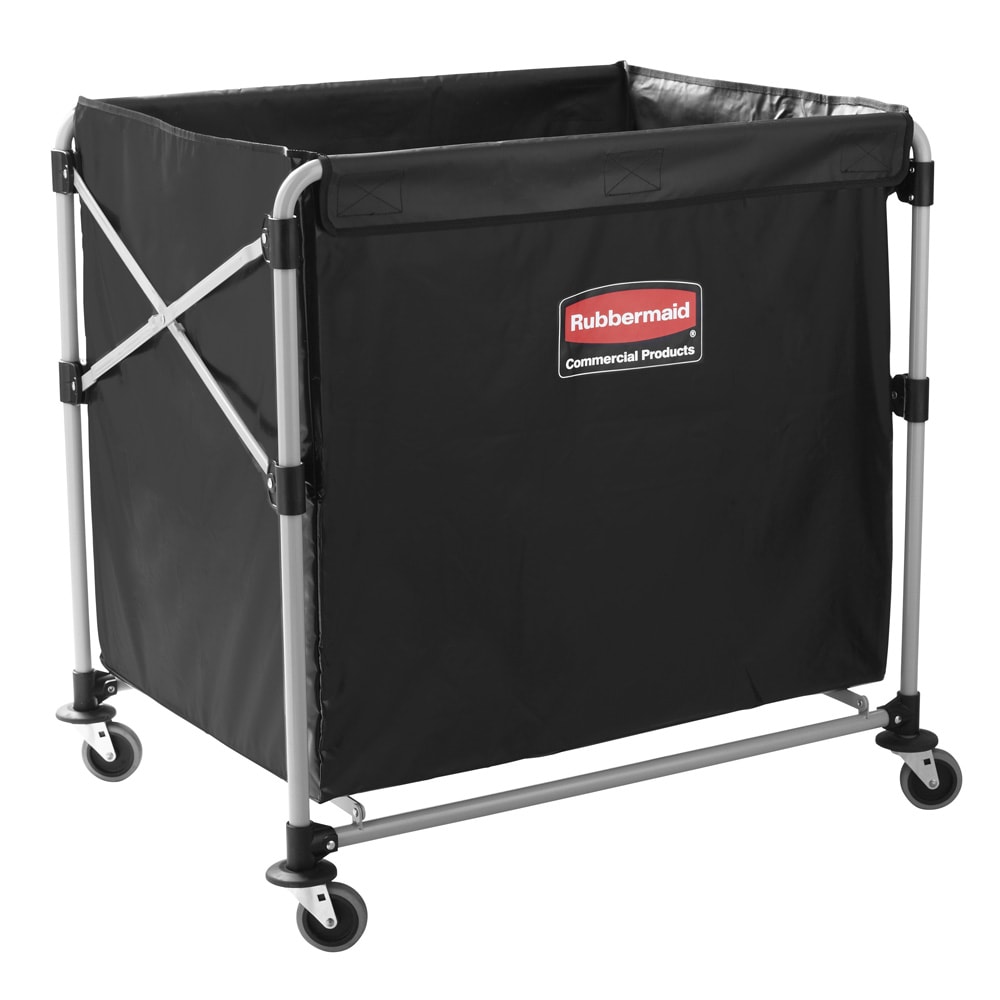 Rubbermaid 1881750 Laundry Cart w/ Collapsible Basket, 35 7/10" L x 24 ...