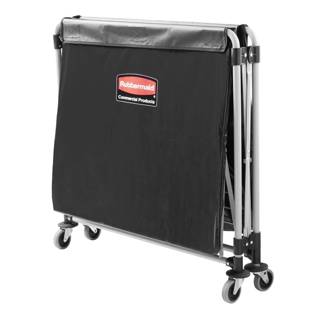 Rubbermaid 1881750 Laundry Cart w/ Collapsible Basket, 35 7/10" L x 24 ...