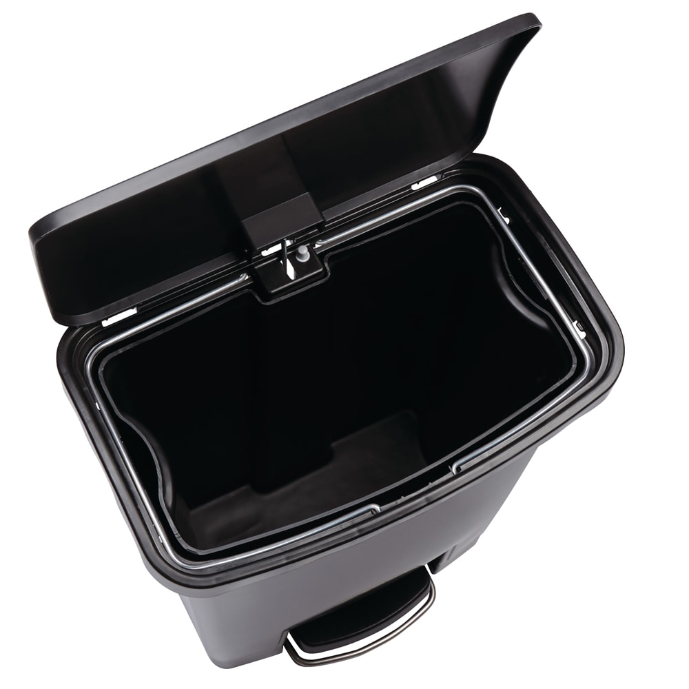 Rubbermaid 1883609 8 gal Rectangle Plastic Step Trash Can, 16 47/64" L ...