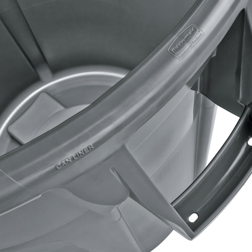 Rubbermaid FG265500GRAY 55 gallon Brute Trash Can - Plastic, Round