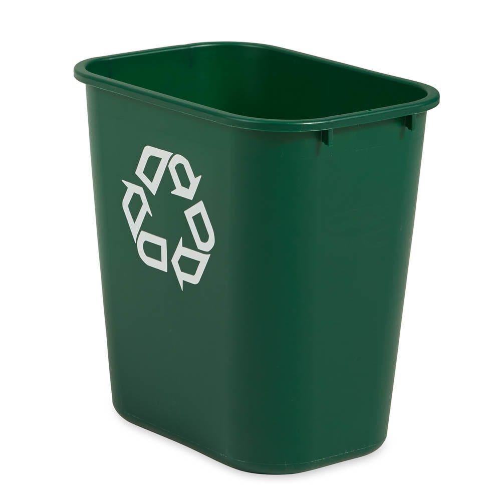 Rubbermaid FG295606GRN 7 gal Multiple Material Recycle Bin - Indoor