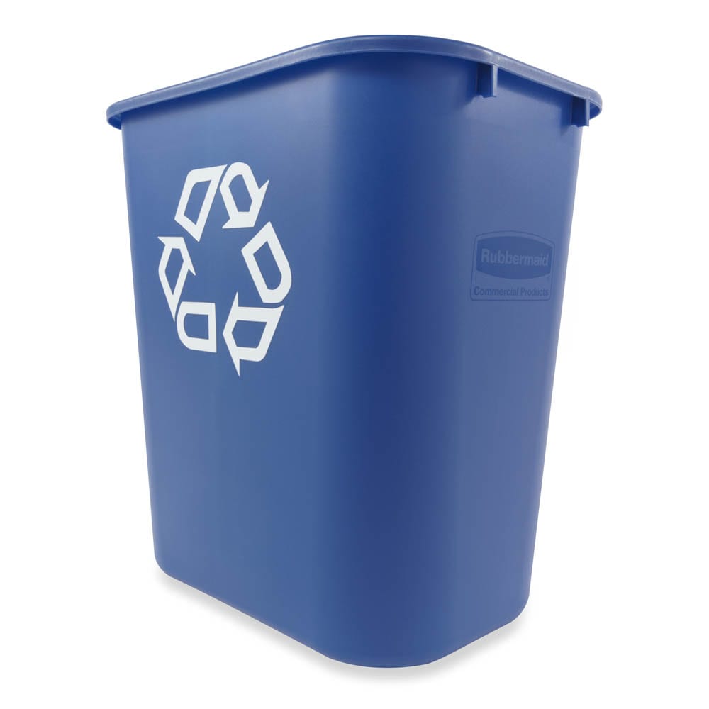 Rubbermaid FG295673BLUE 7 gal Multiple Material Recycle Bin - Indoor