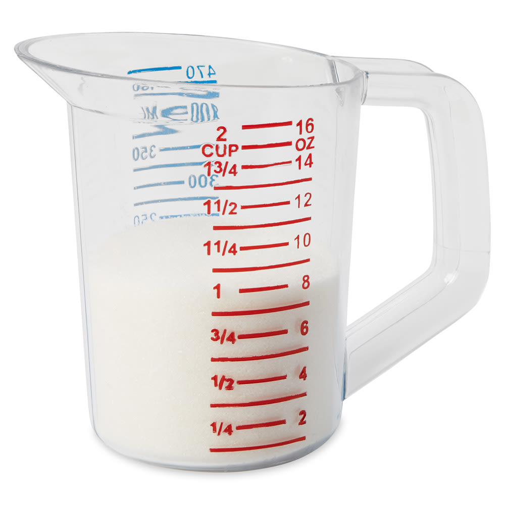 Rubbermaid FG321500CLR 1 pt Bouncer Measuring Cup - Clear Poly
