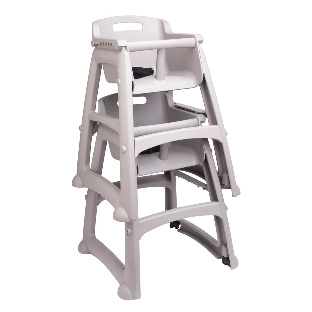 Rubbermaid FG780508PLAT 29 3/4" Stackable Plastic High Chair w/ Waist ...