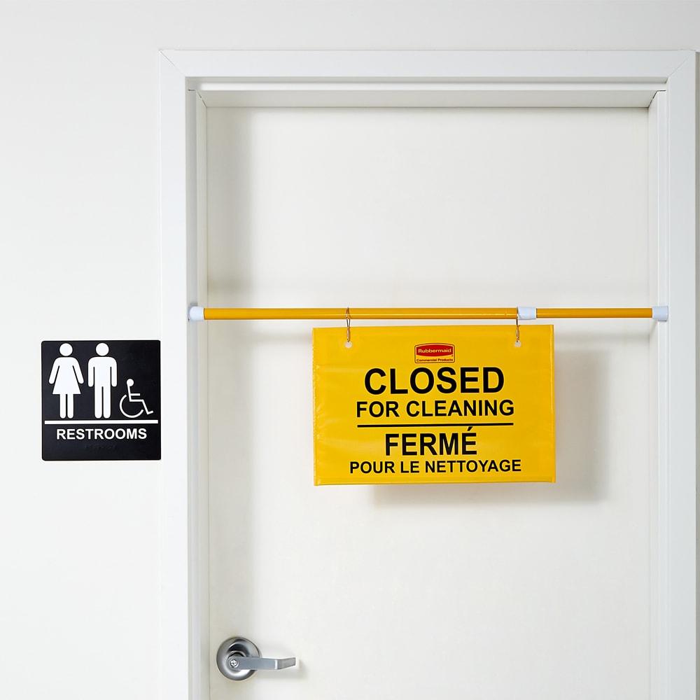 Rubbermaid FG9S1600YEL Site Safety Hanging Sign - Multi-Lingual "Closed ...