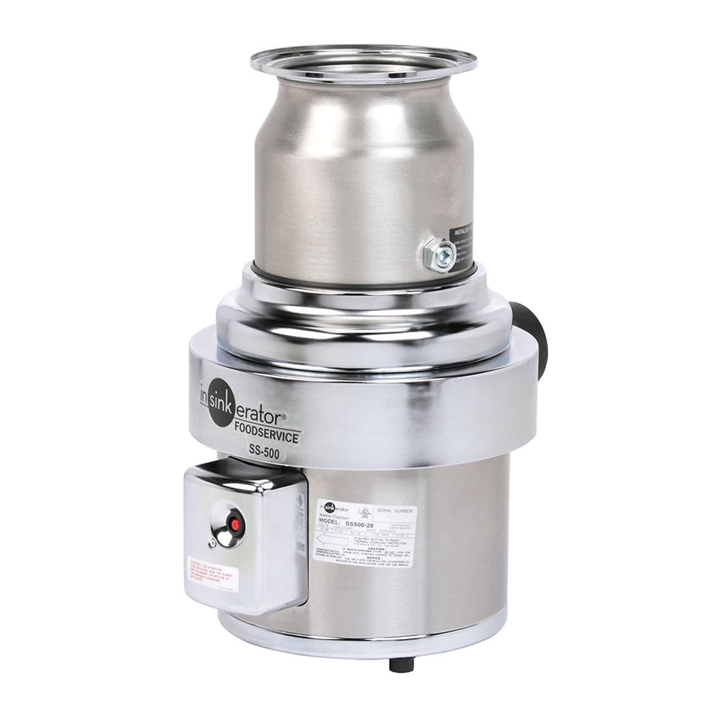 InSinkErator SS-500 Disposer, Basic Unit Only, Stainless 5 HP, 208v/3ph